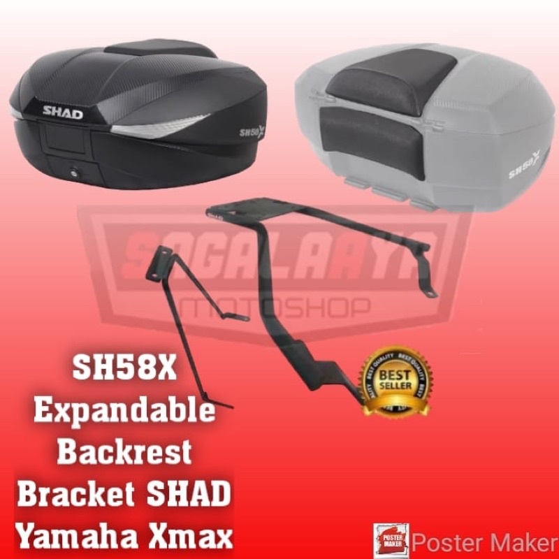 Jual BOX SHAD 58 58X SH58X Expandable Carbon Backrest Bracket Original ...