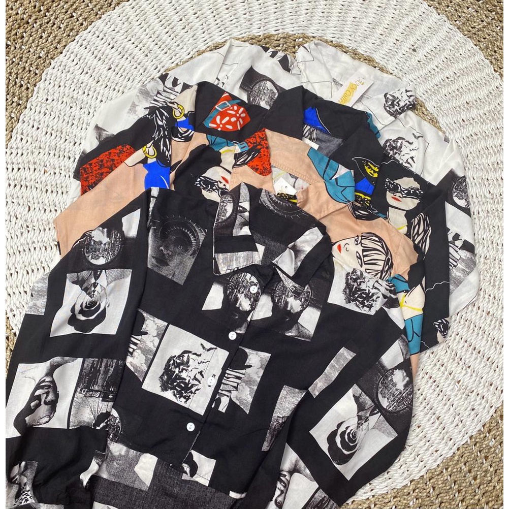 Jual KEMEJA RIA BELLA MOTIF RETRO | Shopee Indonesia