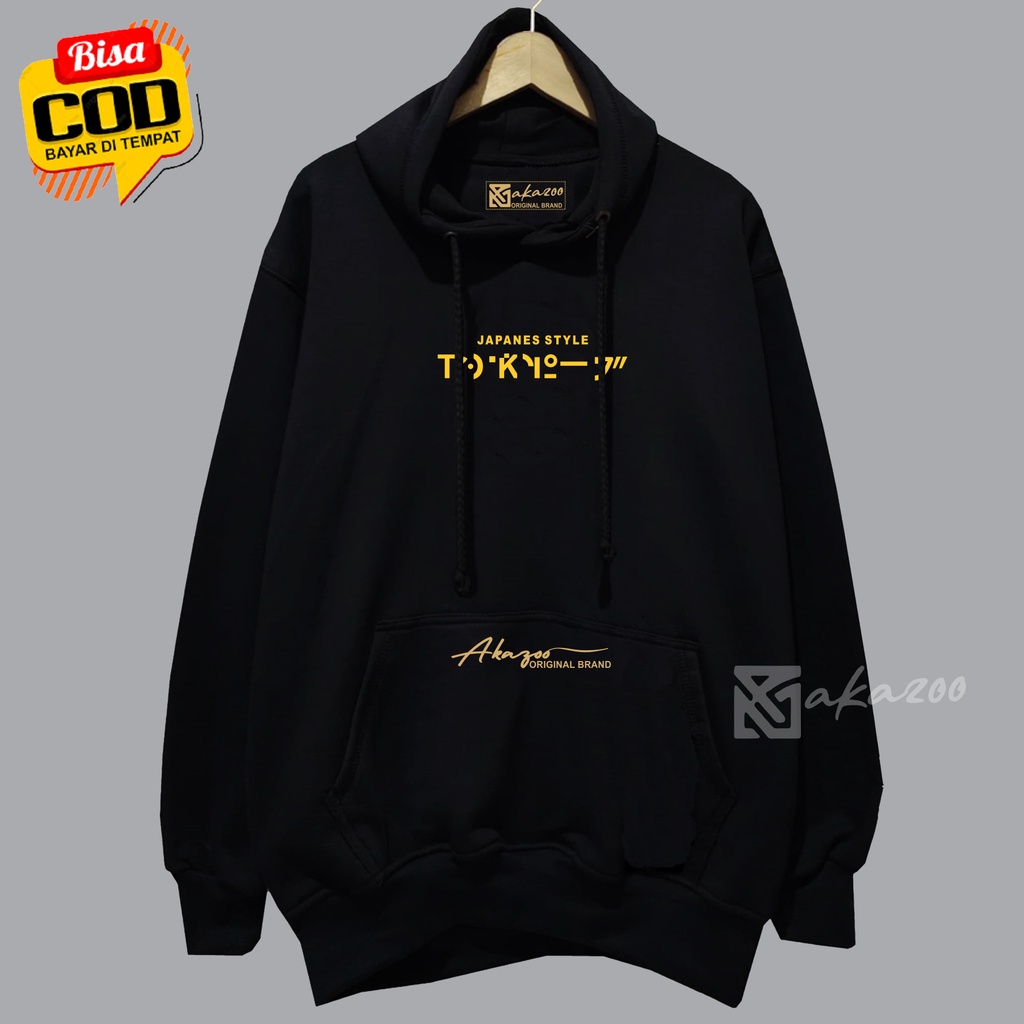 Jual SWITER PRIA DISTRO AKAZOO JPN hitam japanese style hoodie ovesize ...
