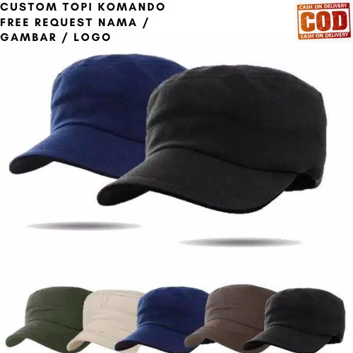 Jual FREE CUSTOM TOPI KOMANDO SABLON BORDIR NAMA / LOGO / GAMBAR ...