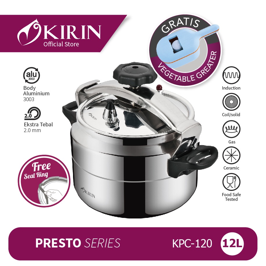 Jual KIRIN PRESSURE COOKER 11 LITER KPC-120 Panci Presto | Shopee Indonesia