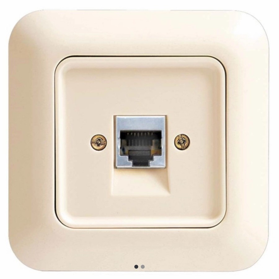 Jual Single Network Socket Outlet Cat.5 (RJ45) Gracio Series - Broco ...