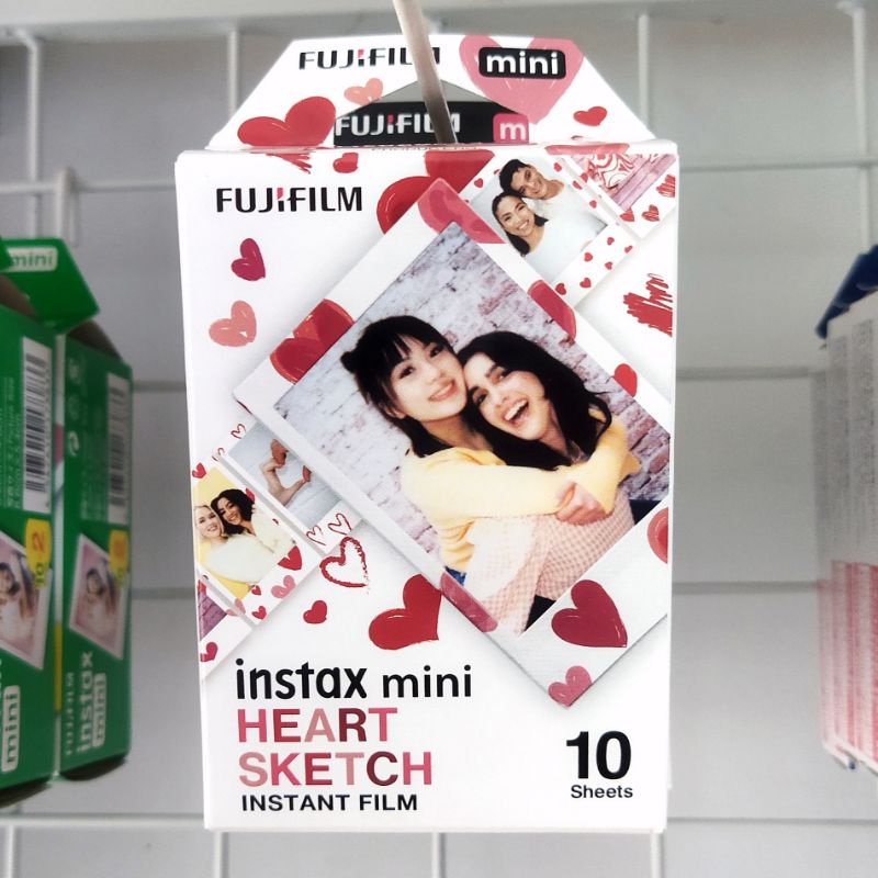 Jual Fujifilm Instax Mini Paper 10 Sheet Heart Sketch - Refil Isi ...