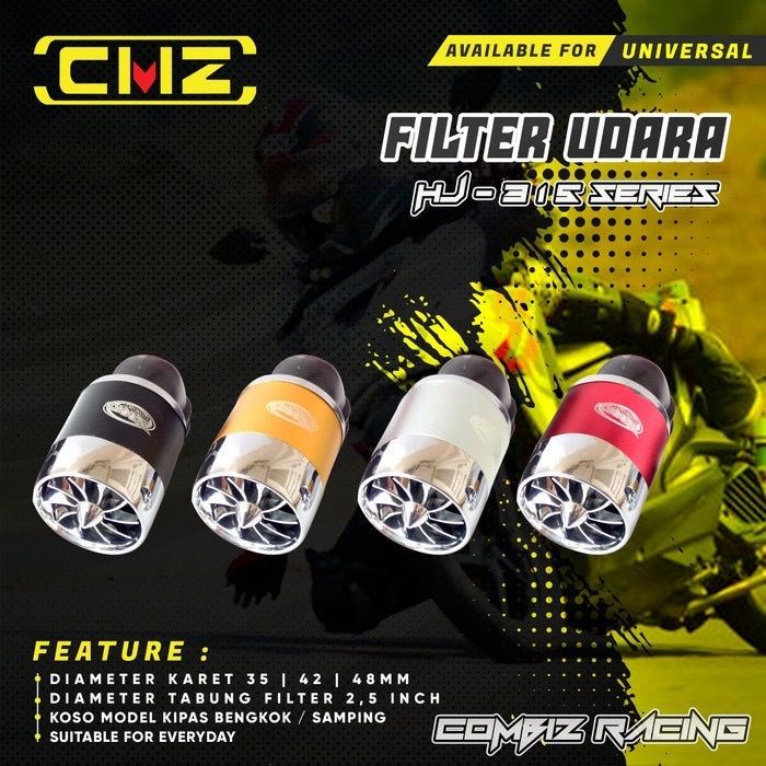 Jual [ MODEL TURBIN PESAWAT ] FILTER KARBU RACING VARIASI PE dan PWK ...