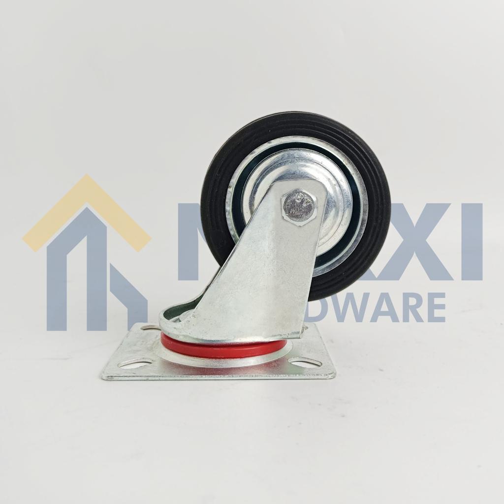 Jual Roda Karet 3 Inch Hidup / Roda Troli / Roda Caster Harga 1 Set ...