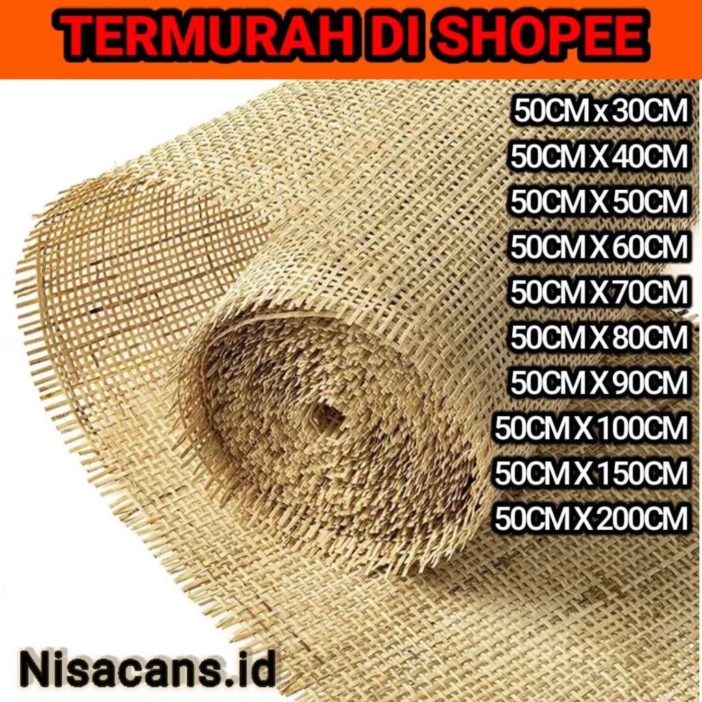 Jual ROTAN - ANYAMAN ROTAN LEMBARAN SQUARE/ROTAN WEBBING MOTIF KOTAK ...