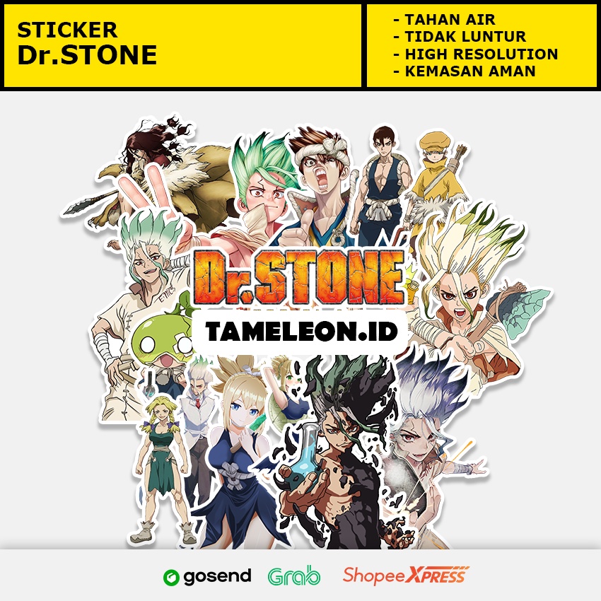 Jual Sticker Anime Dr Stone Senku Ishigami,Gen,Tsukasa Sticker ...