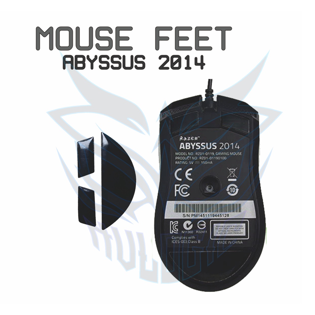 Jual Mouse Feet Glide RAZER Abyssus 2014 - Mousefeet Skates PTFE ...