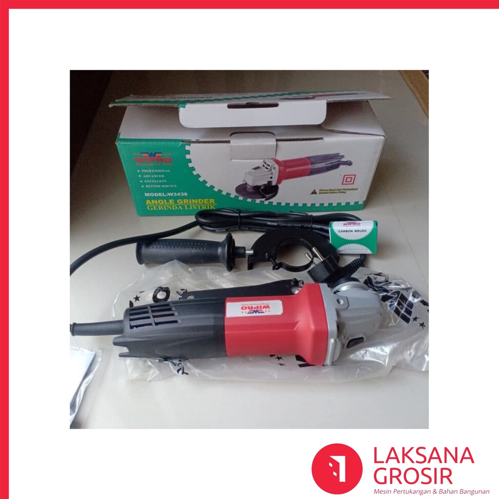 Jual Alat Grendo Angle Grinder Wipro W3436 Mesin Potong Pemotong Besi ...