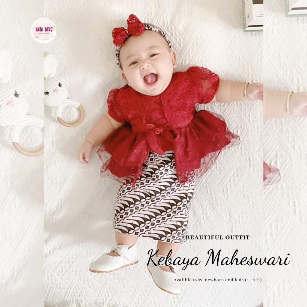 Jual Kebaya Bayi Maheswari / Setelan Kebaya Newborn/ Kebaya Baby Rok ...