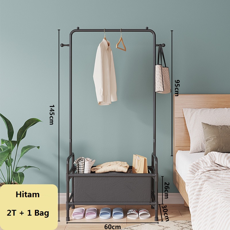 Jual HALU Stand Hanger Baju Multifungsi Rak Sepatu Rak Gantungan Baju ...