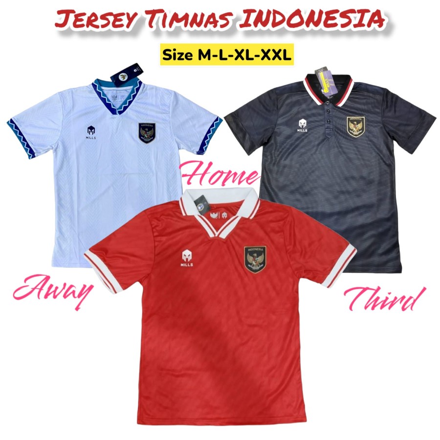 Jual Jersey Timnas Indonesia Home Away Third Kaos Baju Bola New ...