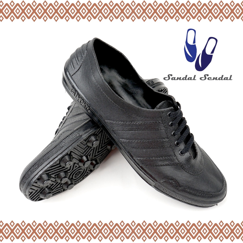 Jual Sepatu Bola Karet TAIYOKO FB NEW Hitam Sepatu Sol Pul Pool Karet ...