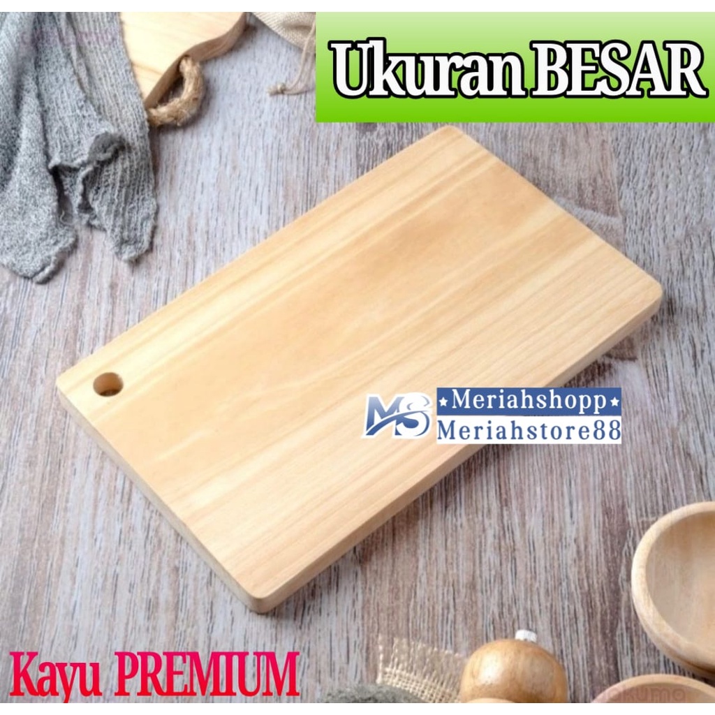 Jual Talenan Kayu Premium uk.Besar 31x19cm Tebal 1.6cm Telenan Persegi ...