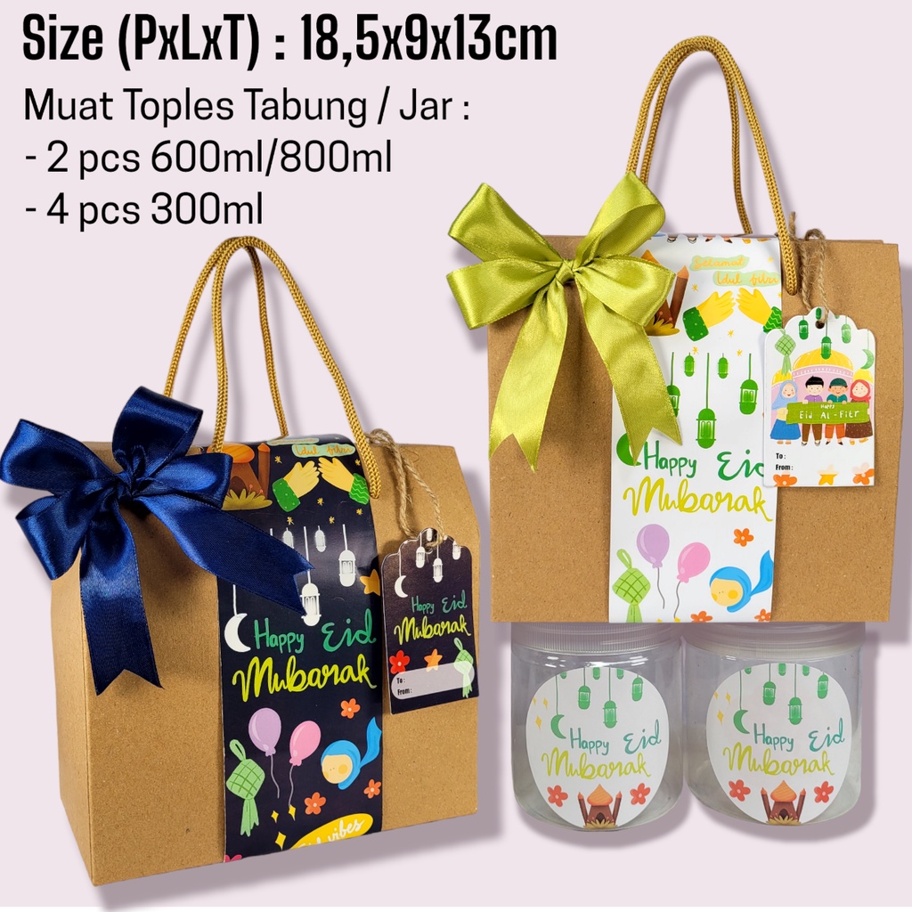 Jual Dus Hampers Muat 2 Toples Kue Kering Cookies Jar Tabung 500gr / 600gr edisi Imlek Natal ...
