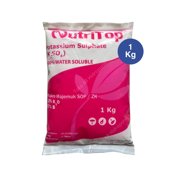 Jual Pupuk K2SO4 Kalium Sulfat NutriTop Hidroponik SOP 1 Kg | Shopee ...