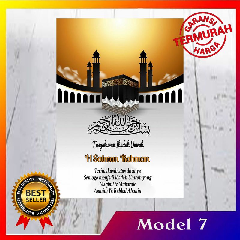 Jual stiker / kartu umroh stiker / kartu syukuran haji | Shopee Indonesia