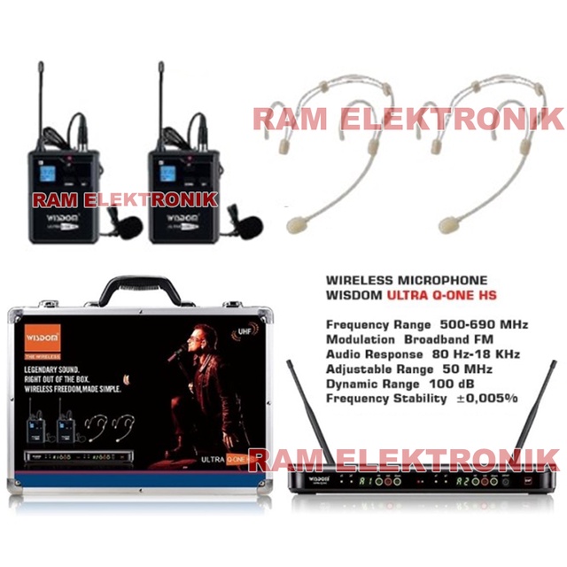 Jual Mic Wireless WISDOM ULTRA Q-ONE HS 2 Jepit Headset Original ...