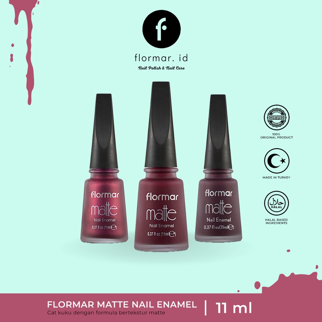 Jual Kutek Flormar Matte Nail Enamel (M23-M42-M24) | Shopee Indonesia