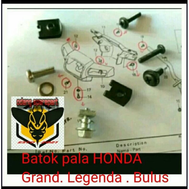 Jual Baut set cover batok pala motor honda astrea grand | Shopee Indonesia