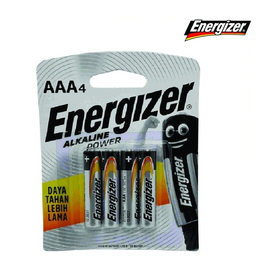 Jual Baterai Energizer Alkaline Power AAA isi 4 Pcs | Shopee Indonesia