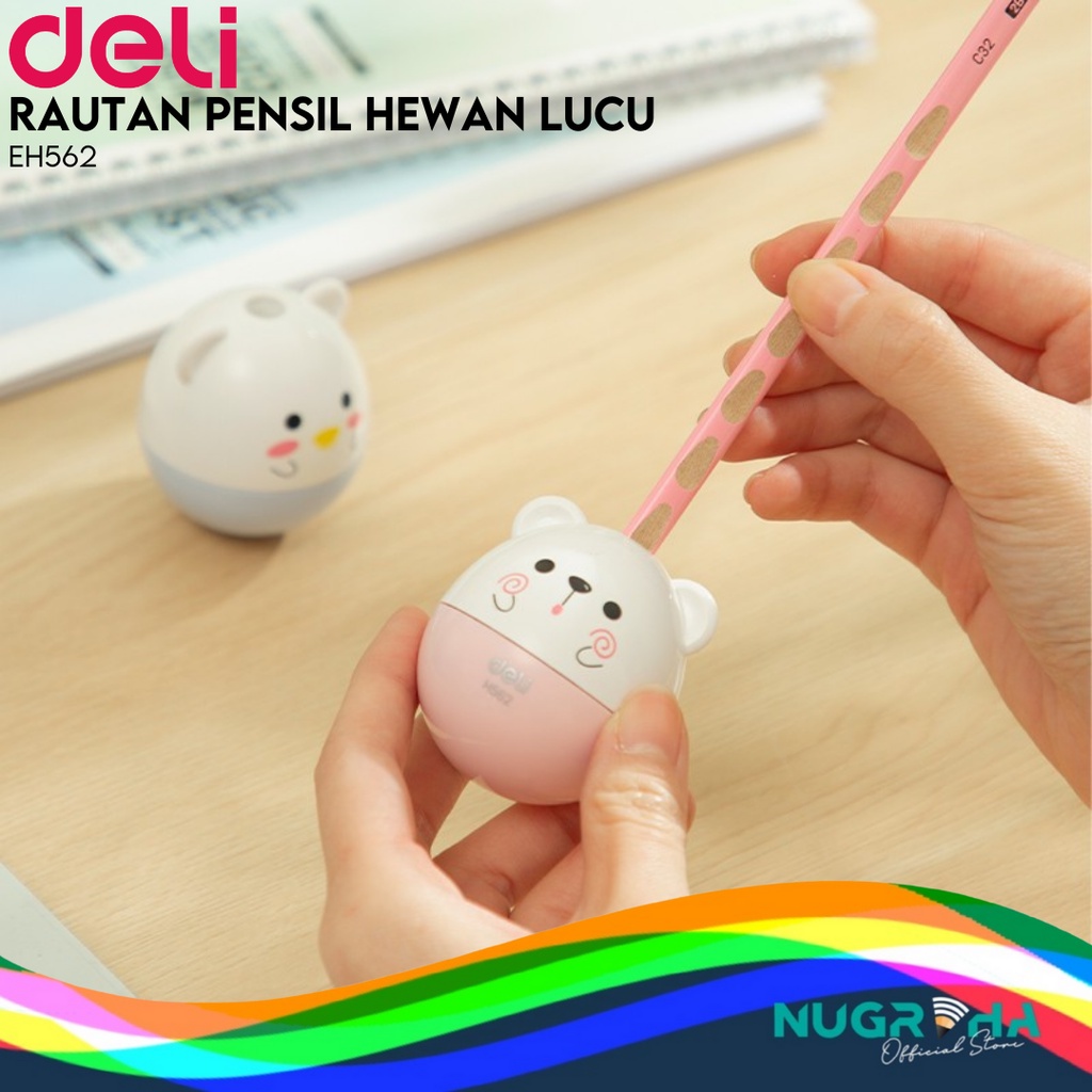Jual [DELI X AGNEZ MO] Deli Pencil Sharpener Rautan Pensil Hewan Lucu ...
