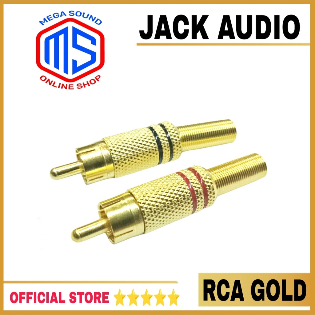 Jual Jack RCA GOLD Jack Audio (1pasang) | Shopee Indonesia