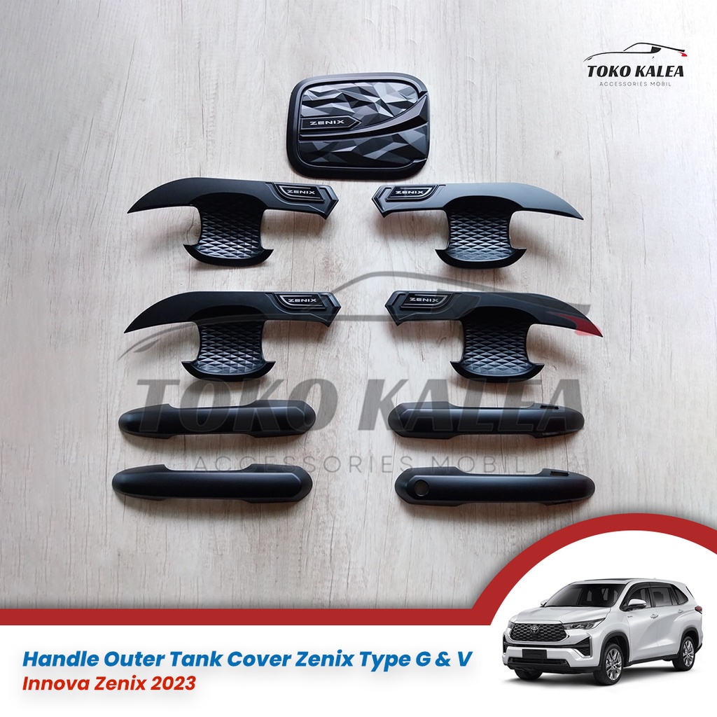Jual Paket Handle Outer Pintu Tank Cover Bensin Hitam Mobil Toyota All New Innova Zenix 2023 ...