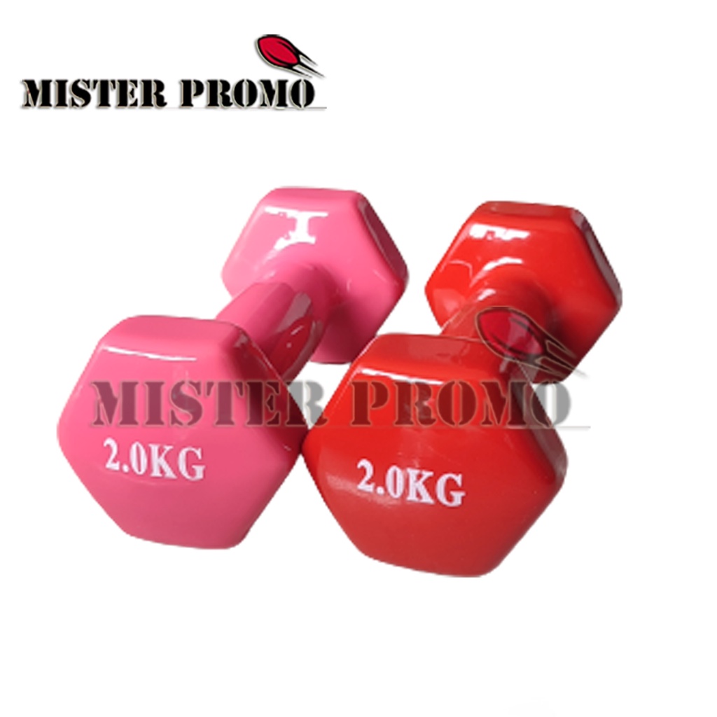 Jual Barbel Dumbbell Vinyl ROX Neoprene Warna 2Kg 2 Kg mini Barbell ...