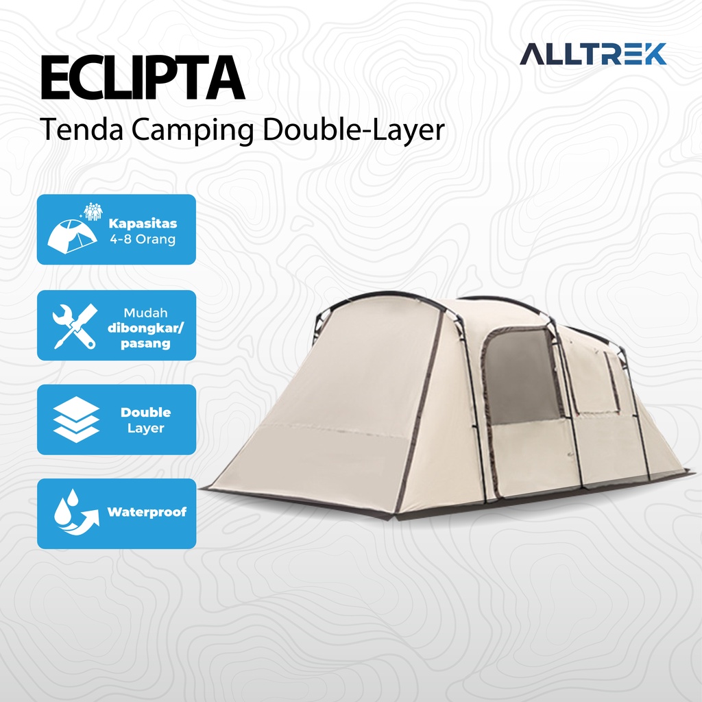 Jual ALLTREK Tenda Camping ECLIPTA Tunnel 4P Double Layer Waterproof ...