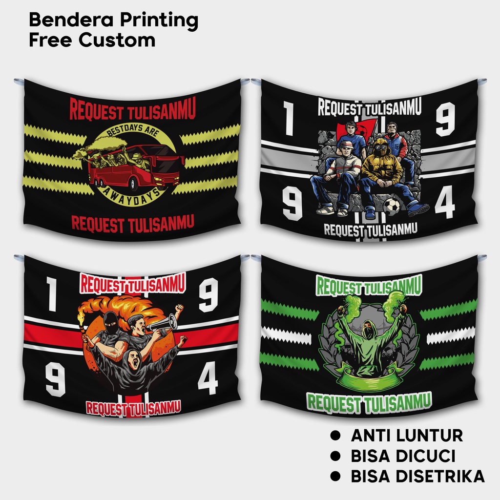 Jual BENDERA SUPORTER JUMBO BEBAS REQUEST | BENDERA KOMUNITAS | BENDERA ...