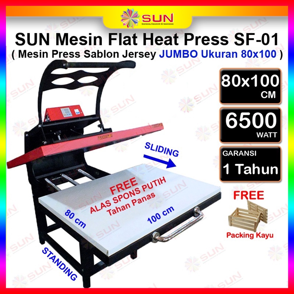 Jual Mesin Press Sablon FULL JERSEY 80x100 / 60X80 cm SF-01 - Alat ...