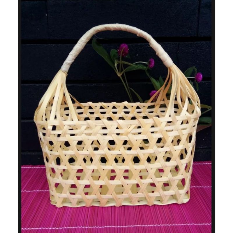 Jual Keranjang Anyaman Bambu Keranjang Parcel Buah, Hampers, Ukuran Sedang Dan Besar | Shopee ...