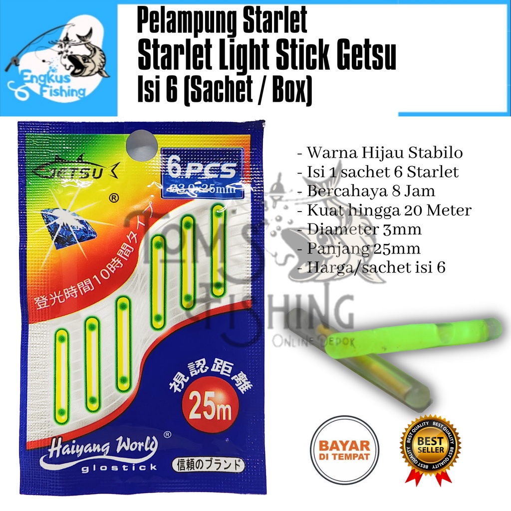 Jual Pelampung Pancing Starlet Starlite Light Stick Getsu Sachet Isi ...