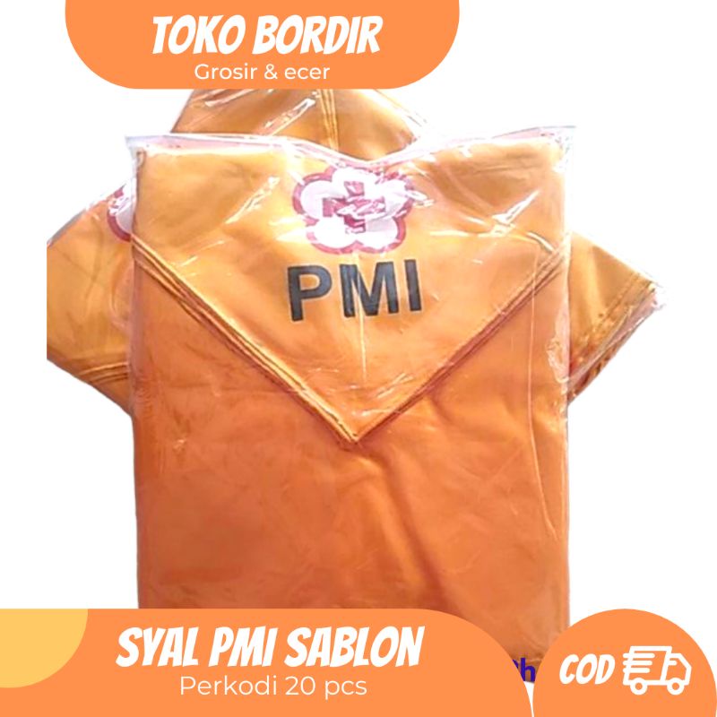 Jual Syal PMI kuning perkodi 20 biji ( sablon / bordir ) | Shopee Indonesia