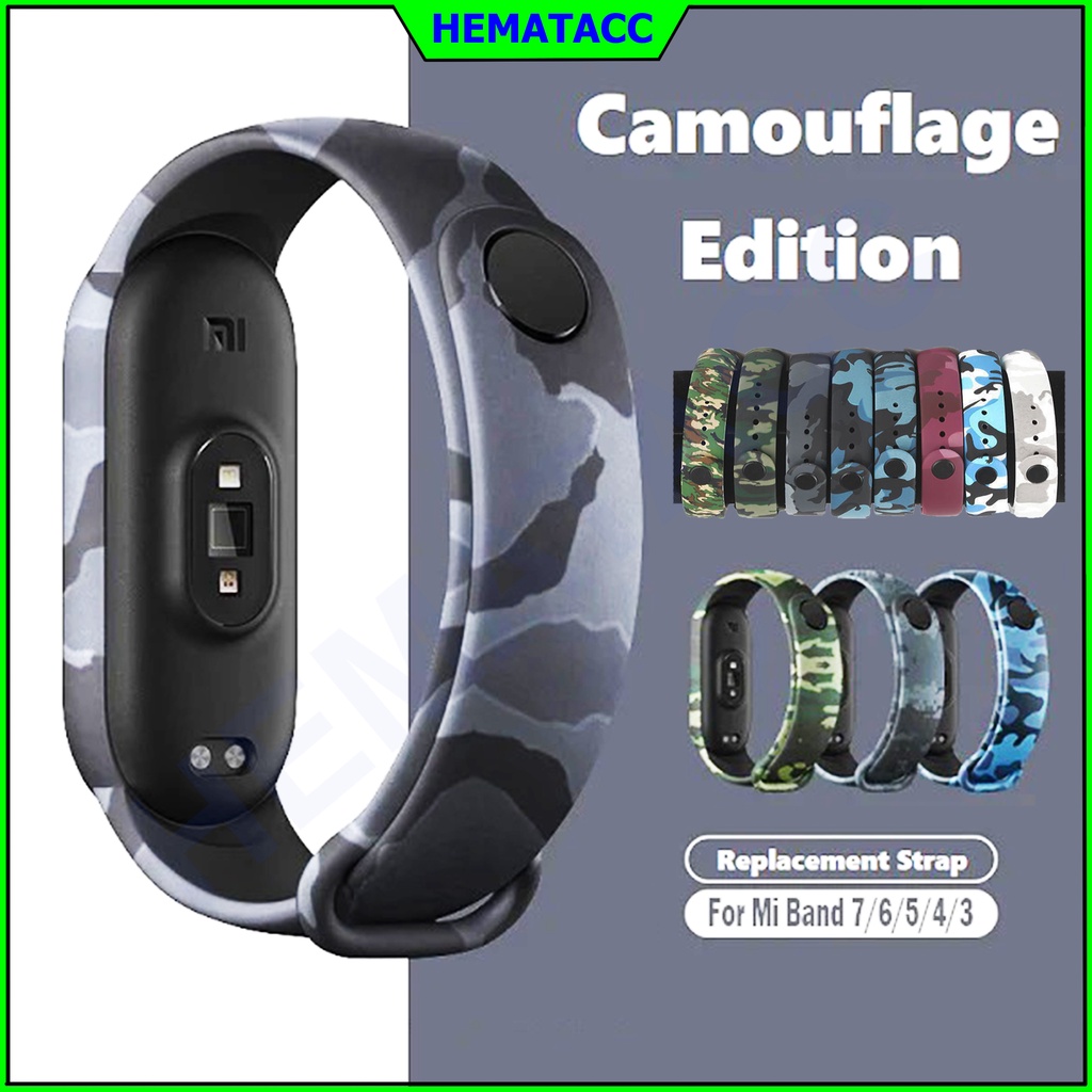 Jual Strap Mi Band 7 6 5 4 3 Motif Army Kamuflase Tali Jam Xiaomi Smart Band 7 6 5 4 3 Hematacc ...