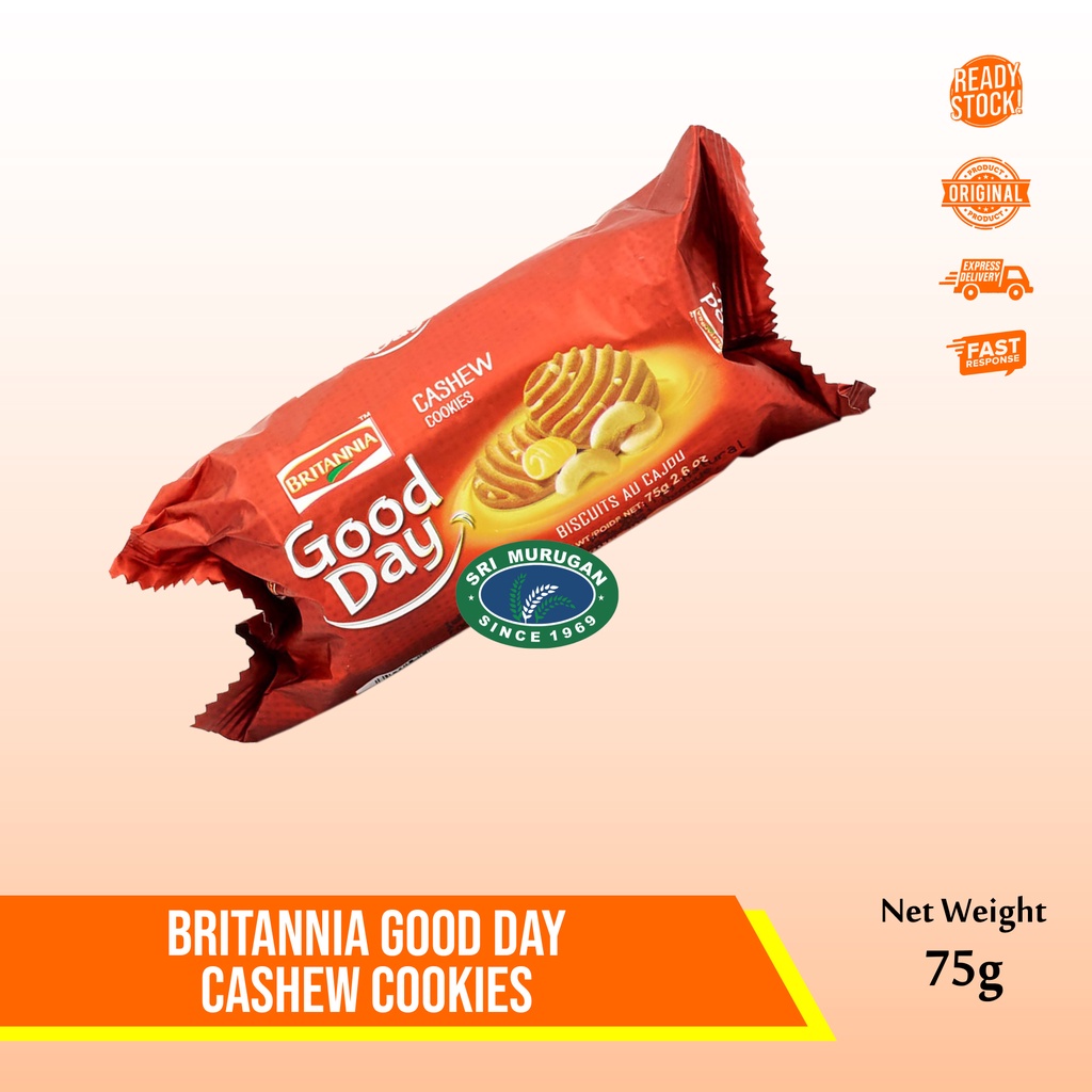 Jual BRITANNIA GOOD DAY CASHEW COOKIES 75g | Shopee Indonesia