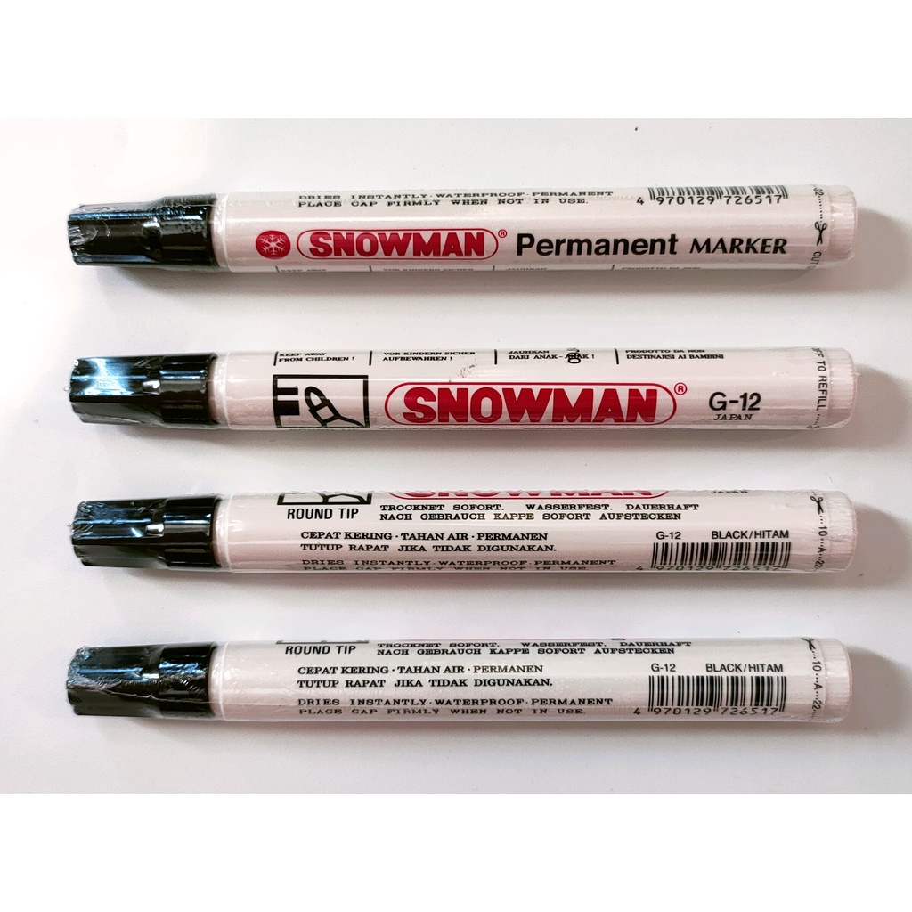 Jual (1 Biji) Spidol Permanen Snowman G-12 / Spidol Snowman G-12 ...