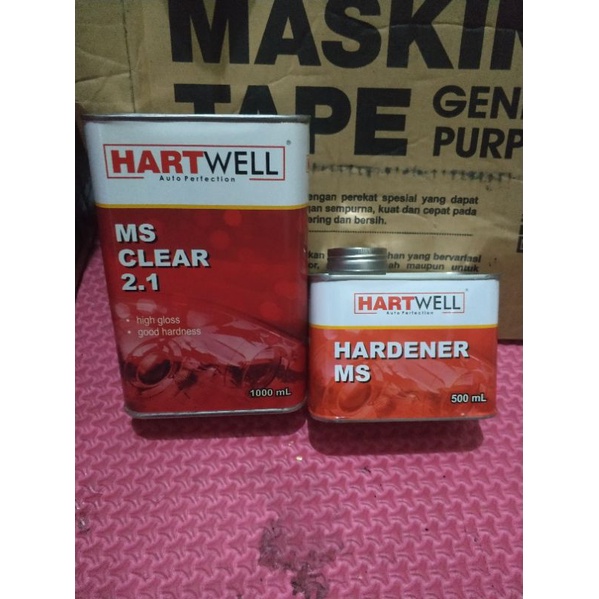 Jual Clear Ms 2.1 Hartwell 1L hardener 0.5L | Shopee Indonesia