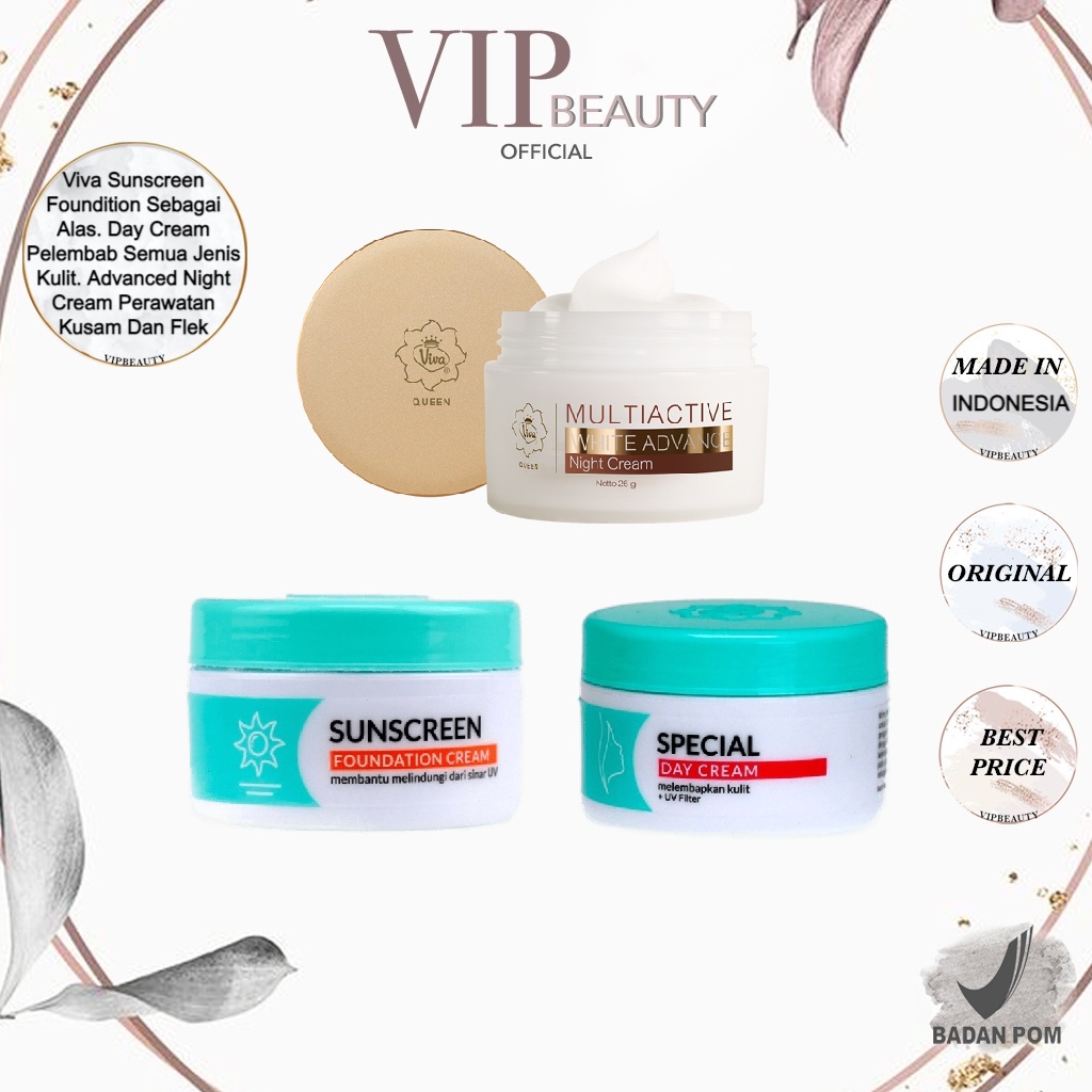 Jual VIVA Sunscreen Foundation UV Filter | Special Day Cream 22gr ...