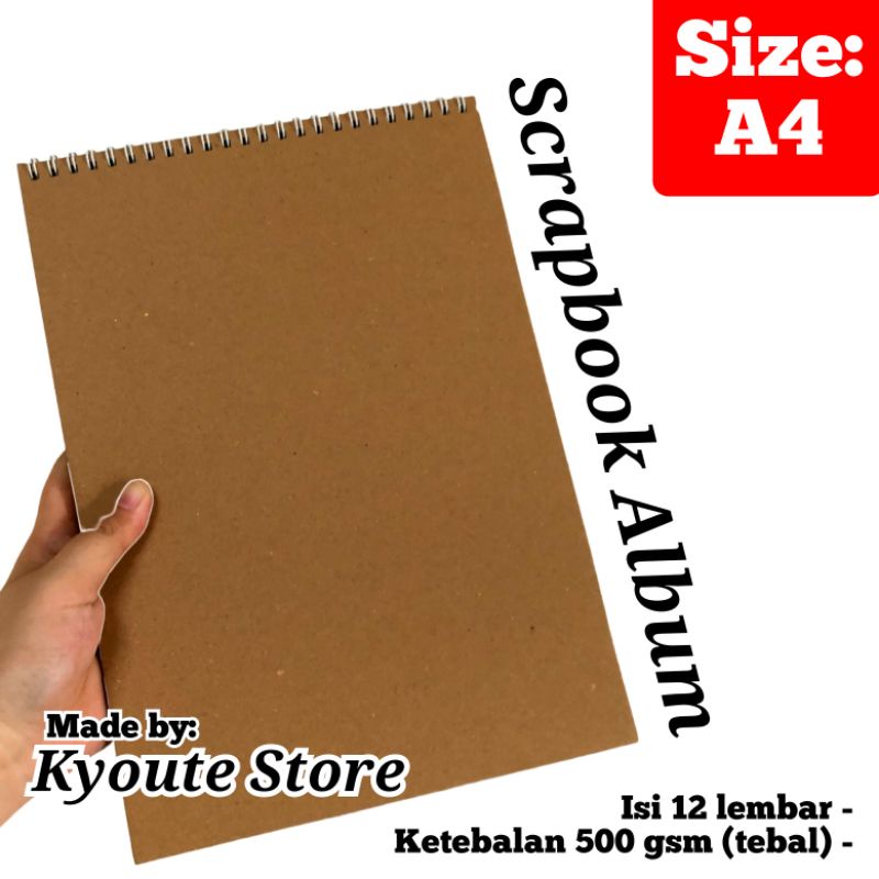 Jual Scrapbook Album Book Tebal Size A4 Kyoute - Buku Kegiatan Journal ...