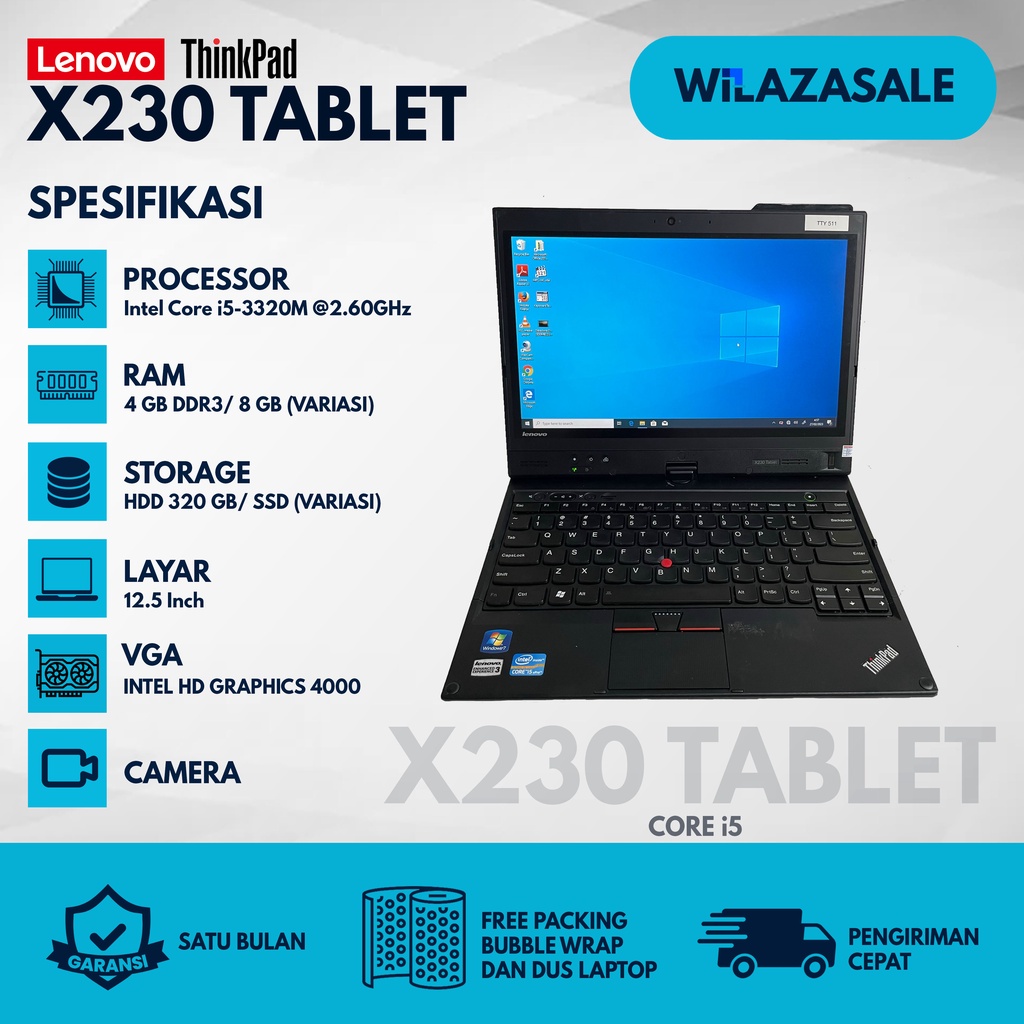 Jual Laptop Bekas Lenovo Thinkpad X220 Tablet & X230 Tablet Core i5 ...