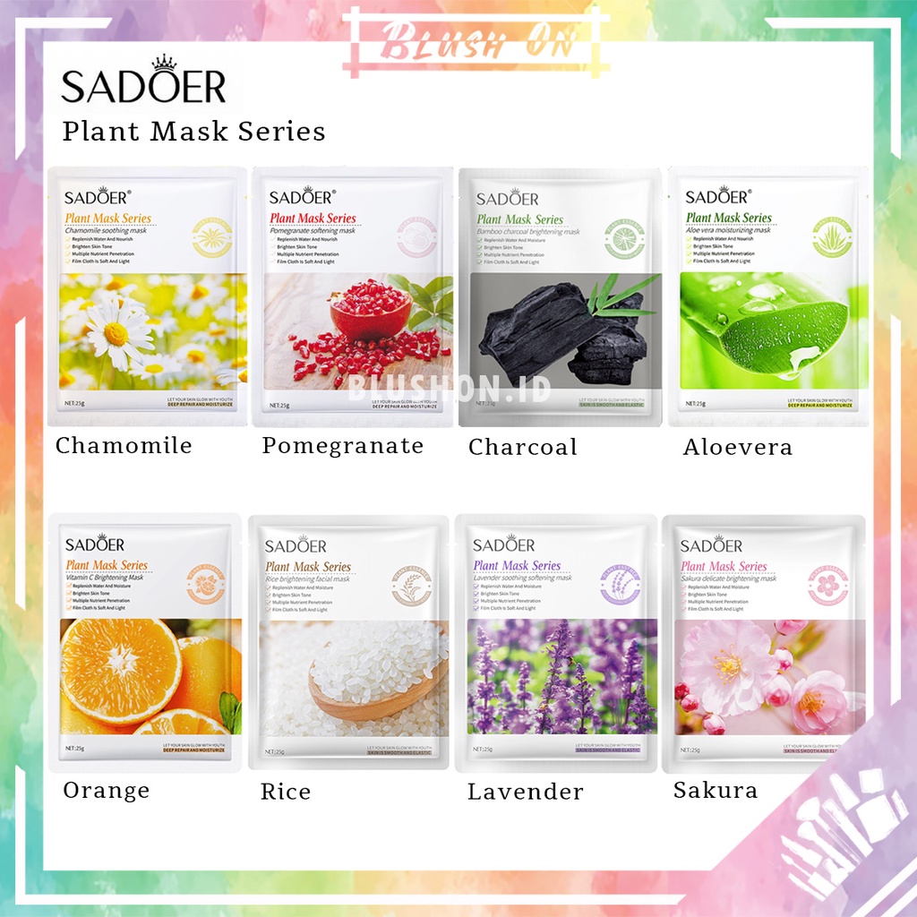 Jual SADOER Sheet Mask Masker Sadoer Perawatan Wajah | Shopee Indonesia