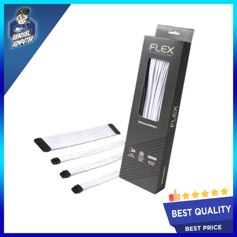 Jual PSU EXTENSION TECWARE FLEX SLEEVED EXTENSION CABLES SET WHITE ...