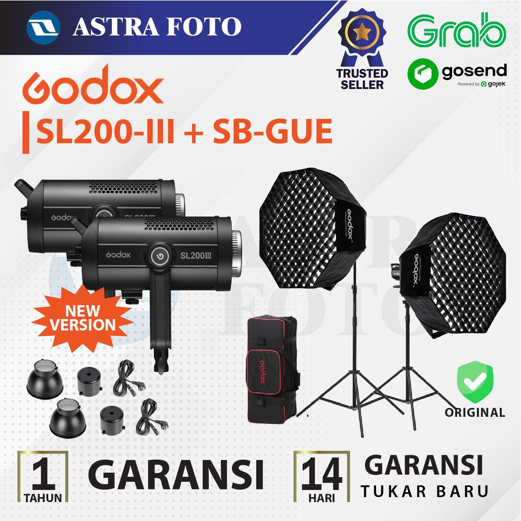 Jual Godox SL200 III / SL 200W III / SL200WIII Paket Softbox ...