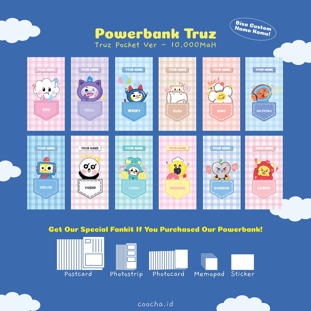Jual [Custom Nama] Powerbank Treasure Truz Bisa Request Nama ...
