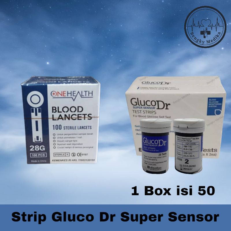 Jual Strip Gluco Dr Super Sensor Strip Super Sensor Gula Super Sensor ...
