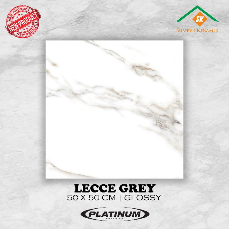 Jual Keramik lantai 50x50 Lecce grey / Platinum / kw-1 / glossy ...