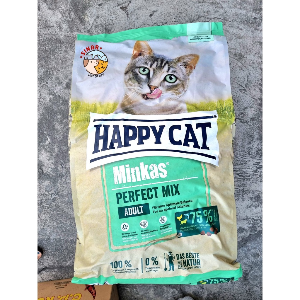 Jual Happy Cat Minkas Perfect Mix 10KG Adult Dry Food Makanan Kucing ...