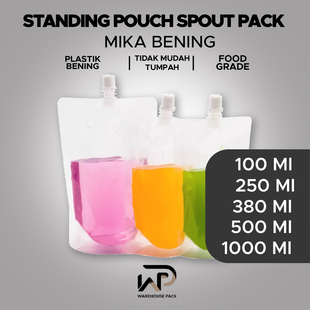Jual ( 1 Pcs ) Standing Pouch Spout Pack Bening | Kemasan Minuman ...